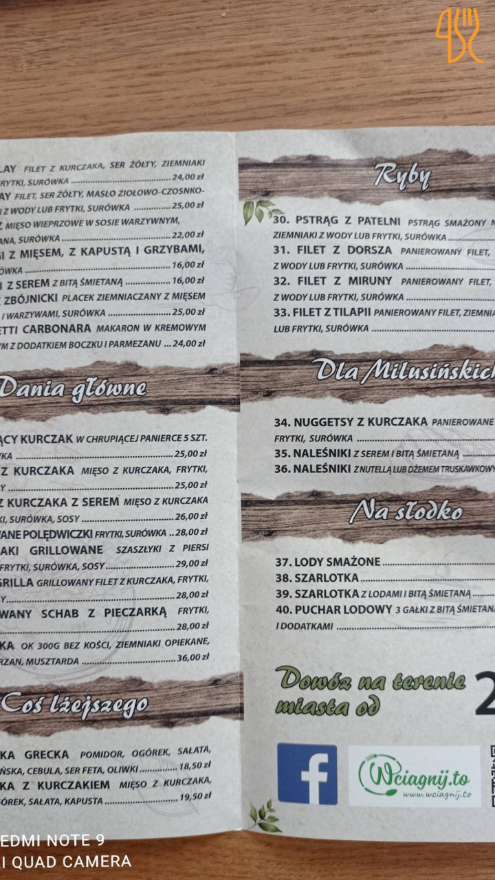 Tawerna Zorba Ciechanow - Komplette Speisekarte mit Preisen